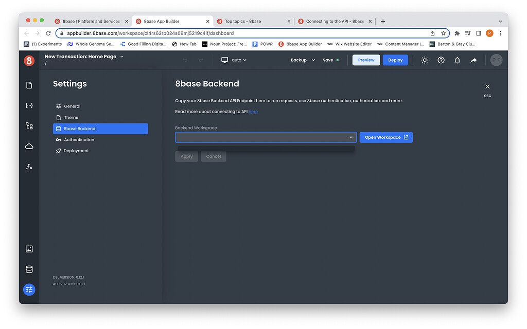 Connect Front End to Back End - Dev Support - 8base